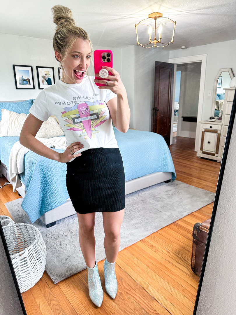 Fashion Look Featuring Shein Mini Skirts and Abercrombie & Fitch T ...