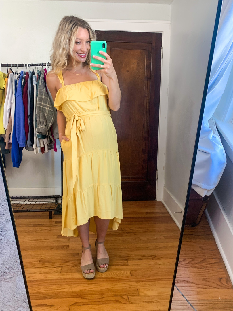 Fashion Look Featuring Goodthreads Day Dresses and Kelly & Katie Wedges ...