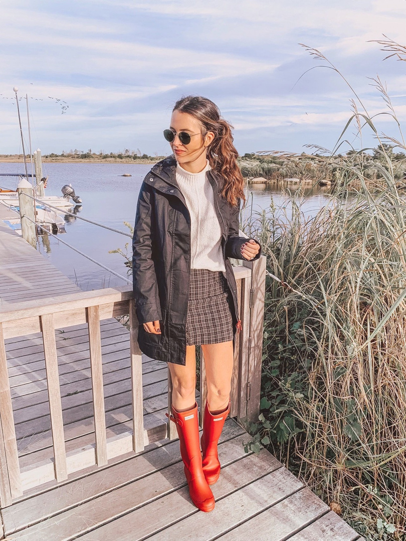 Fashion Look Featuring Hunter Coats and BP Plus Sweaters by ...