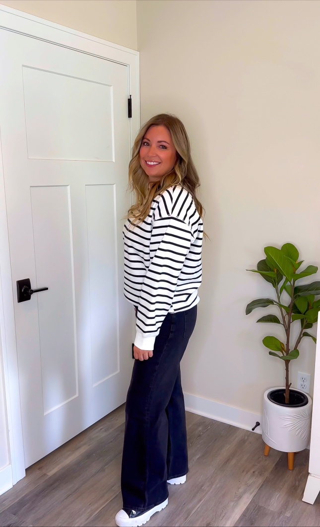 Fashion Look Featuring H&M Flare Jeans and H&M Sweatshirts & Hoodies by ...