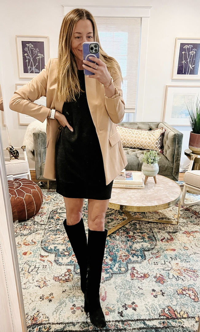 Fashion Look Featuring Sam Edelman Boots and The Drop Plus Knitwear by ...