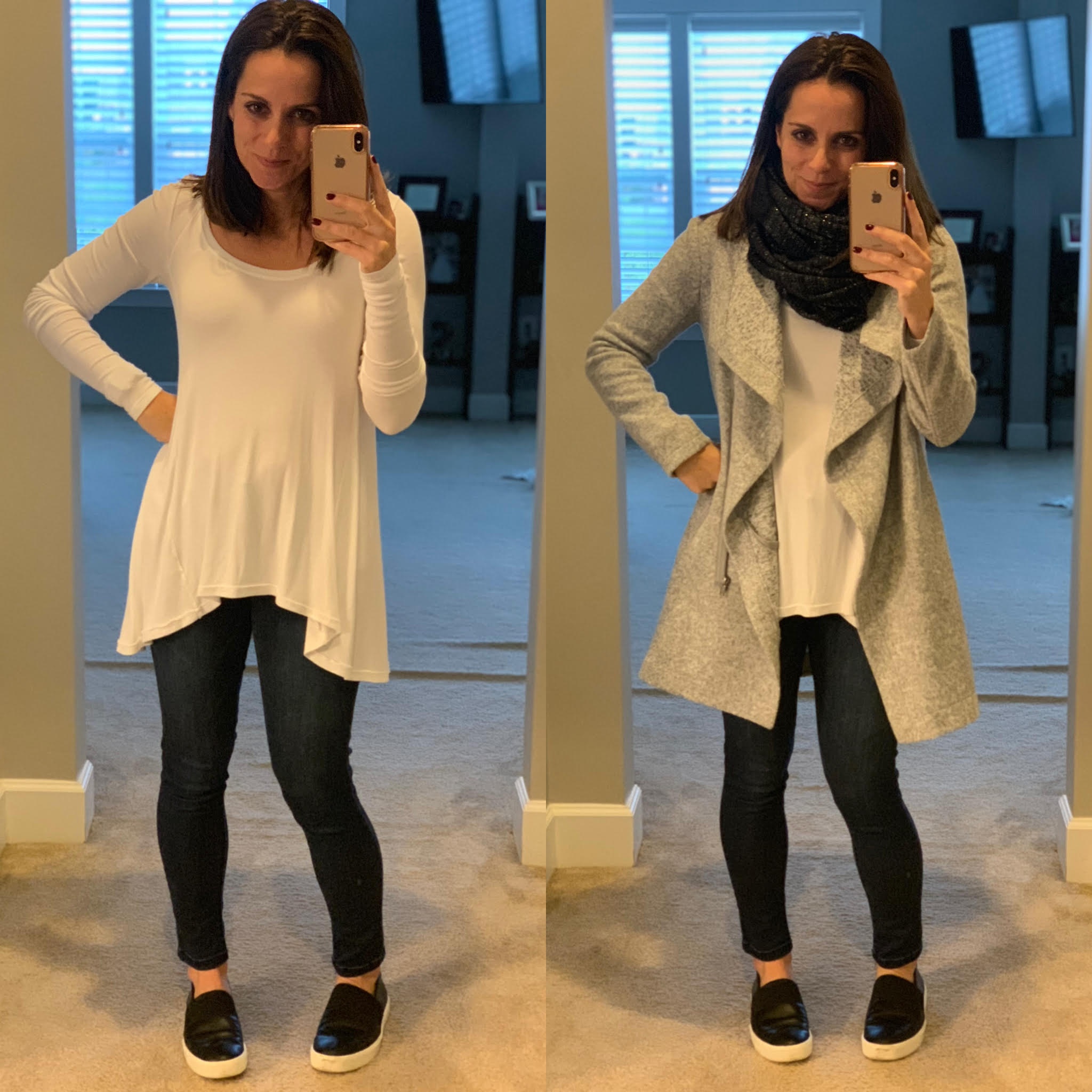 Fashion Look Featuring Old Navy Maternity Outerwear and Vince Sneakers ...