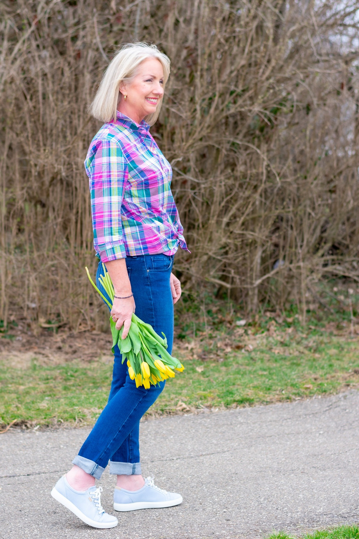 Fashion Look Featuring Talbots Plus Size Tops and Ecco Sneakers ...