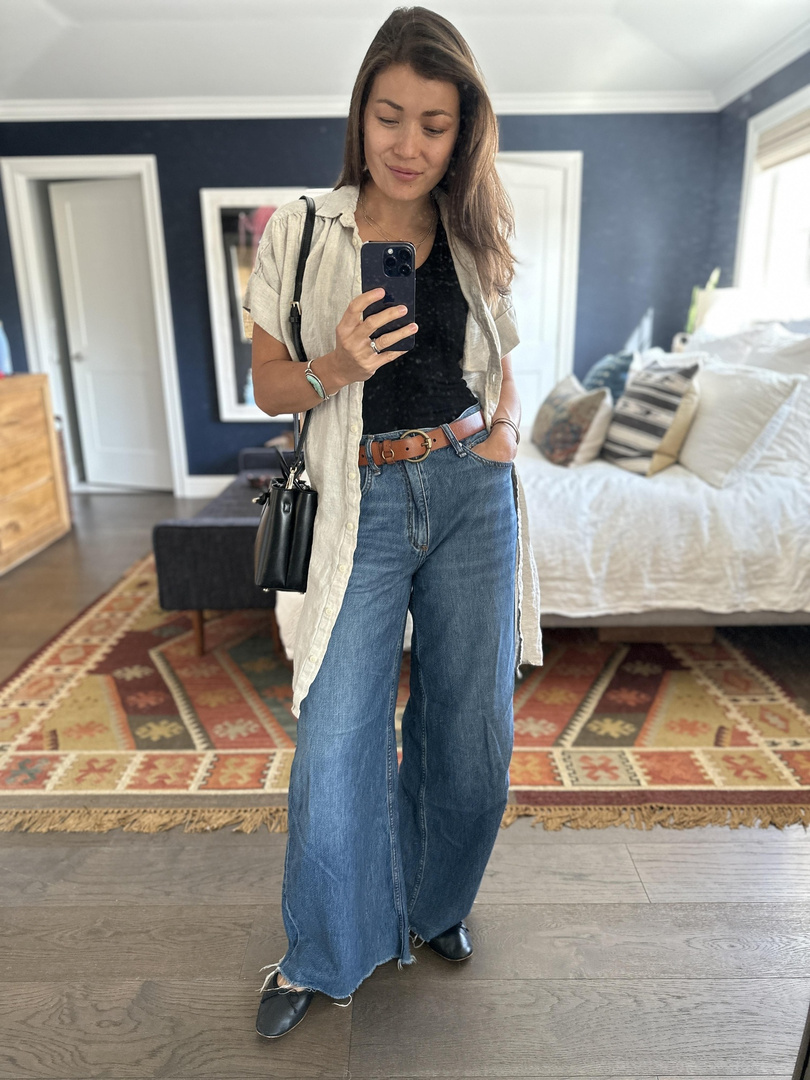 Fashion Look Featuring J.Crew Day Dresses and Rag & Bone Flare Jeans by ...