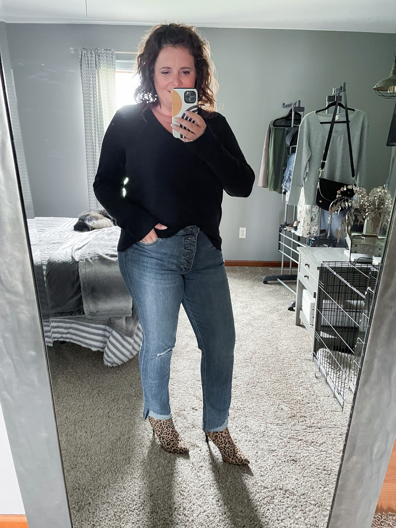 Fashion Look Featuring Treasure And Bond V Neck Sweaters And Kut From The