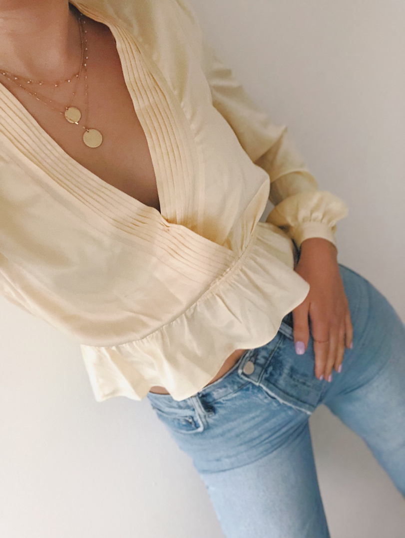 Fashion Look Featuring Paradigm Necklaces and Reformation Straight-Leg ...