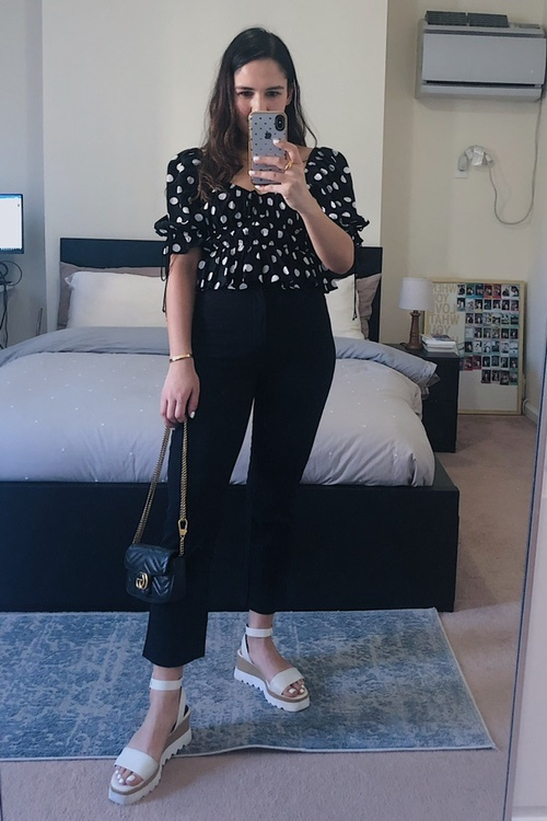 Fashion Look Featuring Gucci Mini Bags and For Love & Lemons Blouses by ...